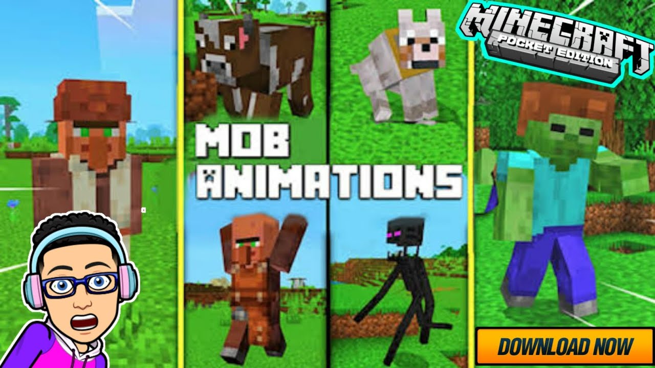 BETTER MOB ANIMATION | REALISTIC MOBS | #minecraft #animation # ...