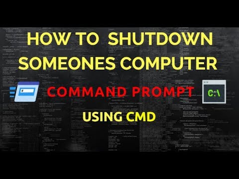 How to Shutdown or Restart Someones Computer using CMD - YouTube