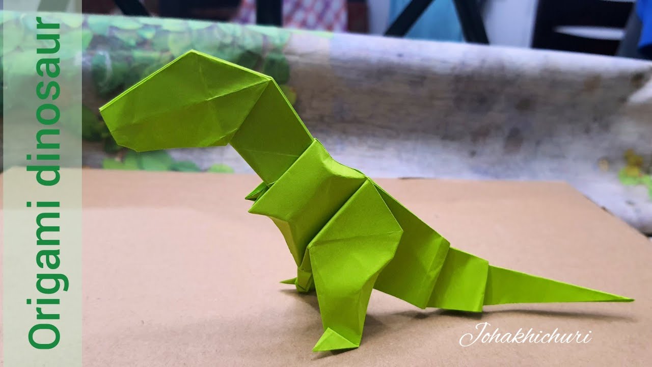 how to make a Origami Dinosaur | paper craft | Origami t-rex - YouTube