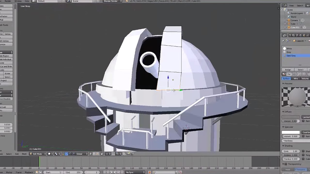 Cosmos Colony Devlog Observatory Modelling Timelapse Blender 3d Youtube 0020