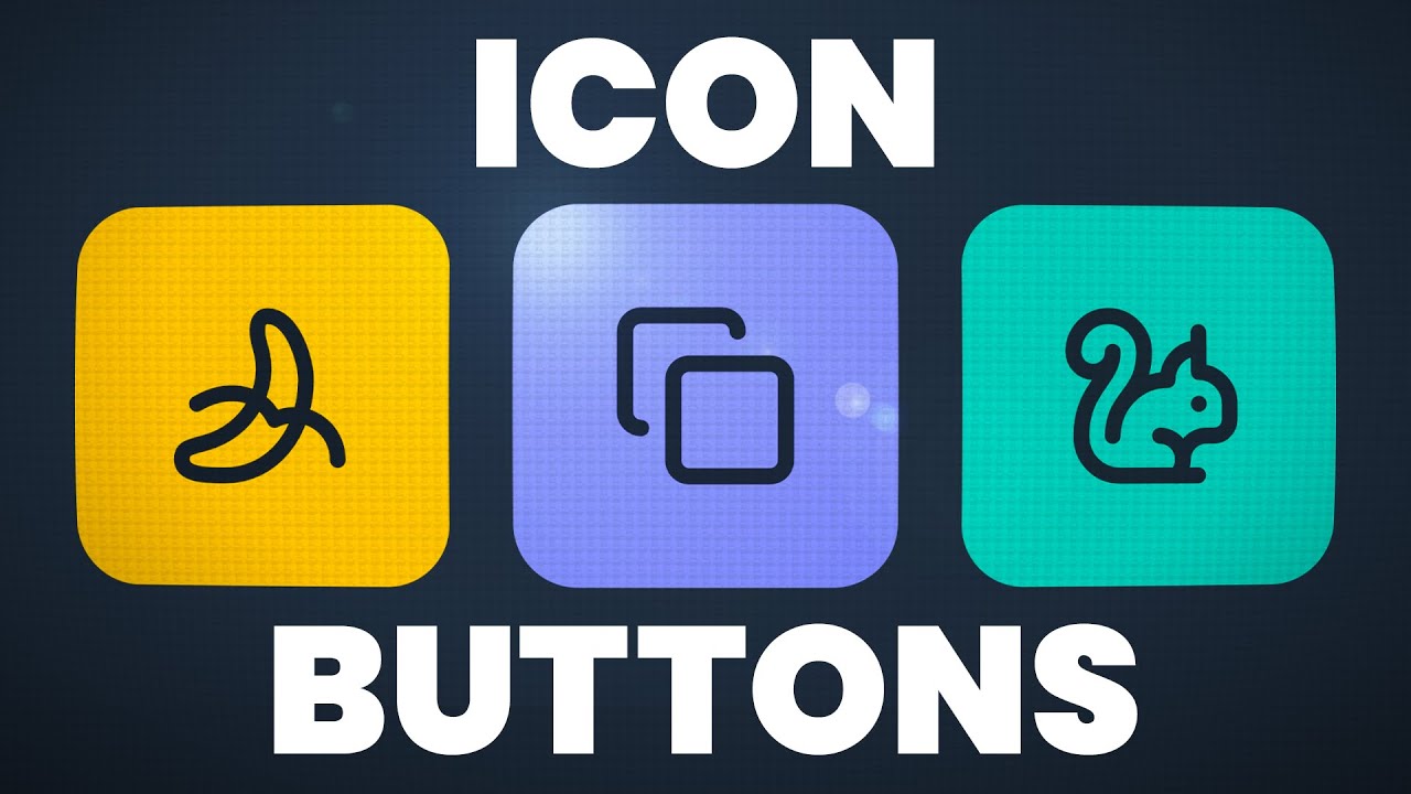 How To Make Amazing Icon Buttons (Without CSS!) - YouTube