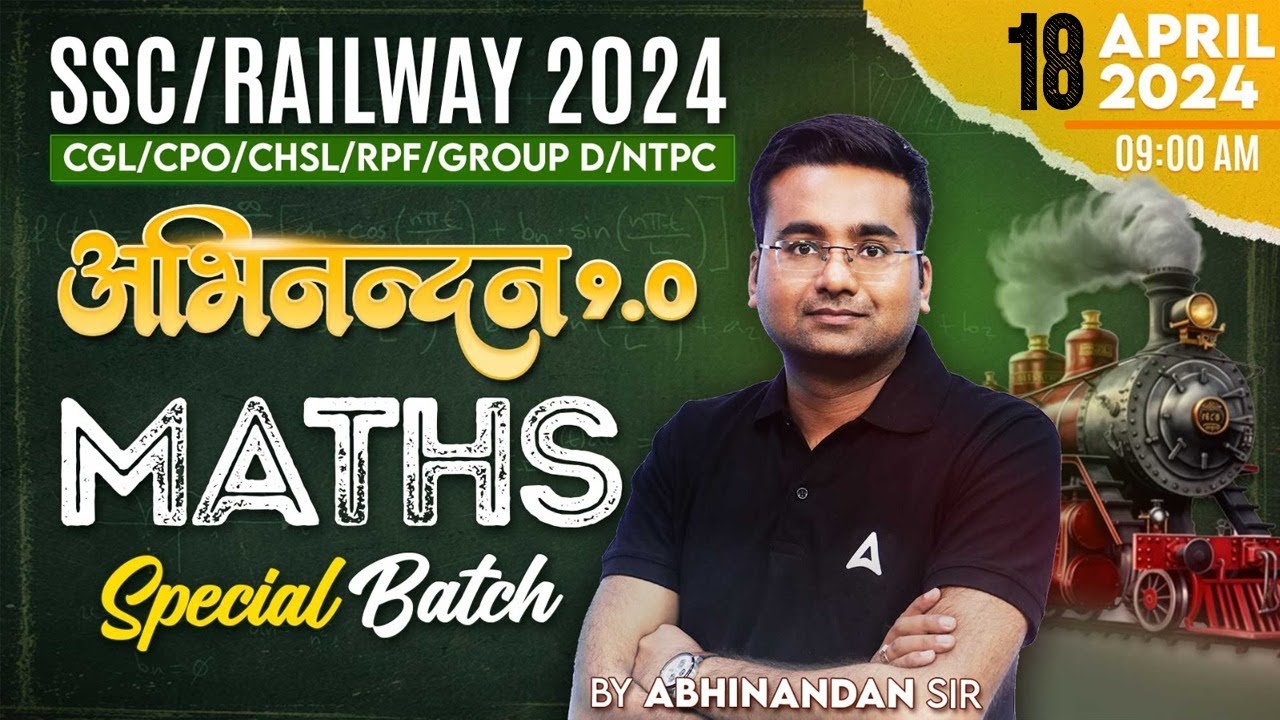 अभिनंदन 9.0 Maths For SSC And Railway Exams Special Batch | By ...