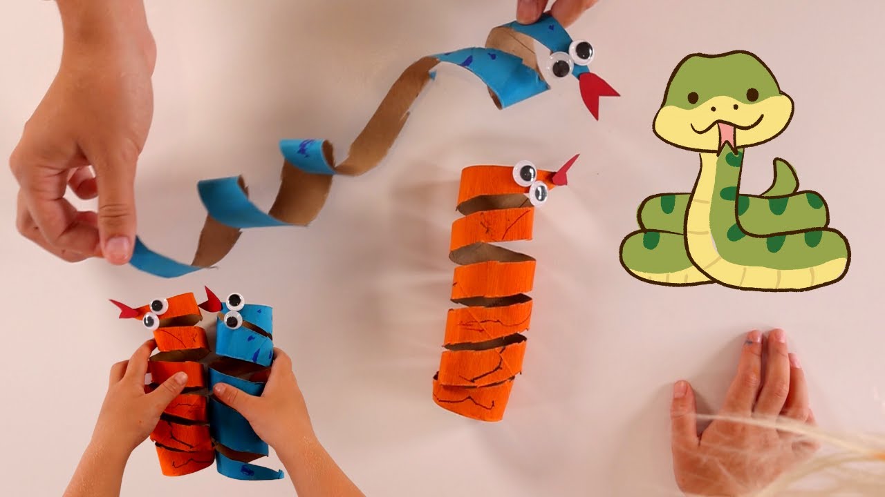 How To Make A Paper Towel Roll Slinky Snake | Toilet Paper Roll Craft ...