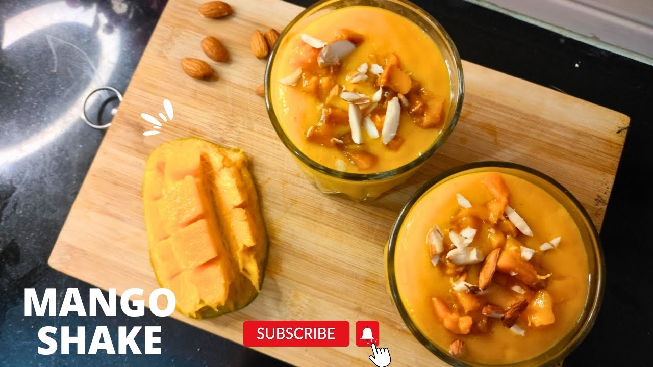 Mango Milkshake Recipe ।। Mango Shake At Home ।। मैंगो शेक बनाने का आसान तरीका ।।🍹 - YouTube