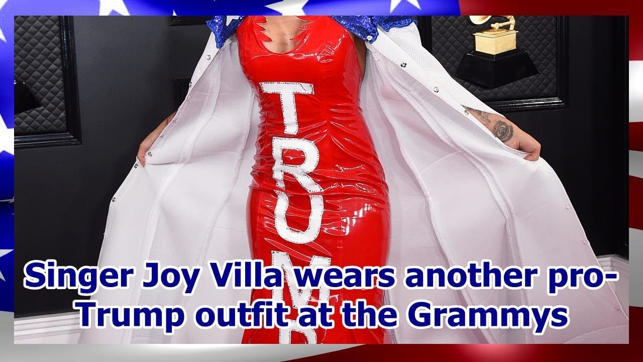 Singer Joy Villa wears another pro-Trump outfit at the Grammys - YouTube