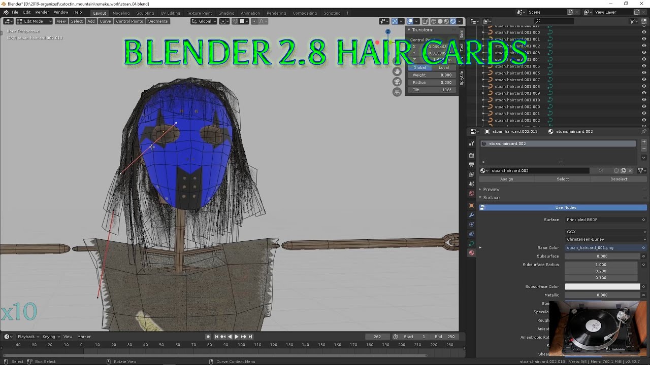 Making Hair Cards in Blender 2.8 - Skull Snap EP - YouTube
