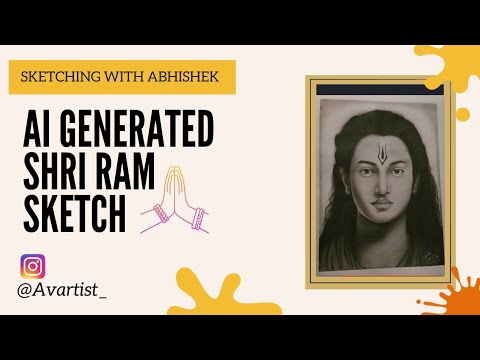 Ai Genrated Shree Ram Ji Sketch||Time Lapse video||#shreeram #ram # ...