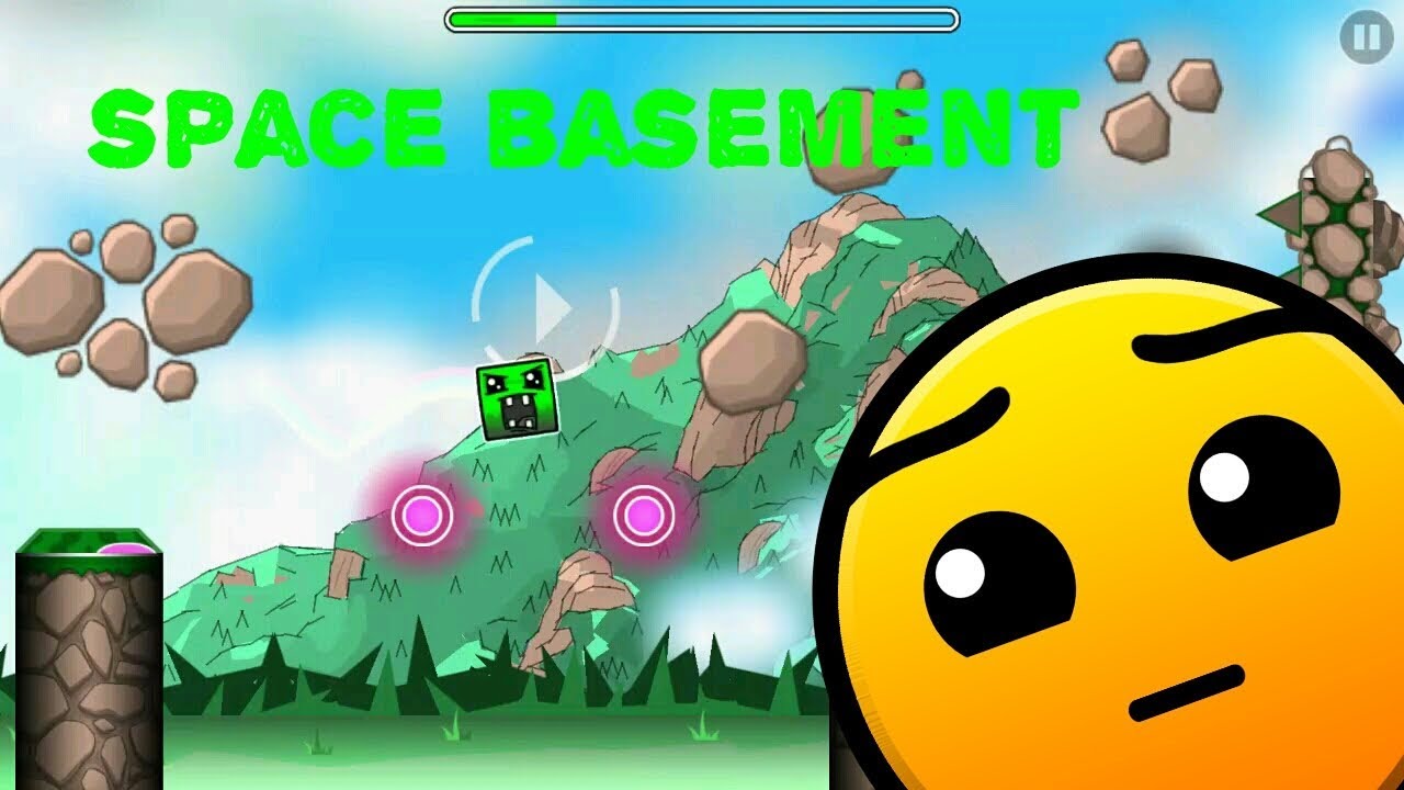 SPACE BASEMENT by bluelite (Hard) | Geometry Dash - YouTube