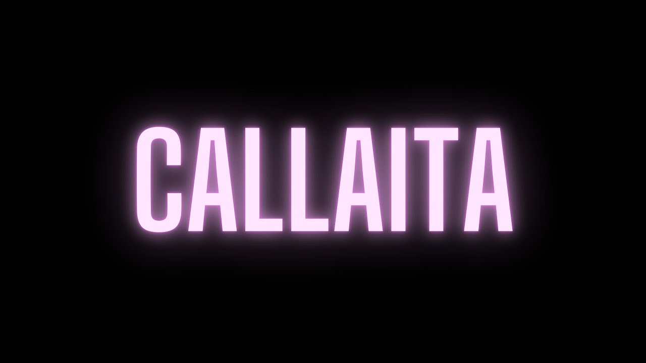 bad bunny - callaita // +letra/lyrics - YouTube