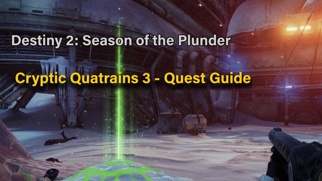 Destiny 2: how to complete Cryptic Quatrains 3 Quest Guide - YouTube