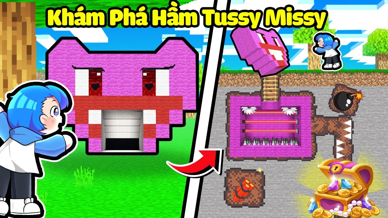 HUY NOOB KHÁM PHÁ CĂN HẦM TUSSY MISSY TRONG MINECRAFT*HUY NOOB TÌM ĐƯỢC ...