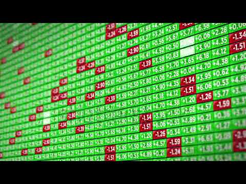 stock footage positive stock market ticker board - YouTube