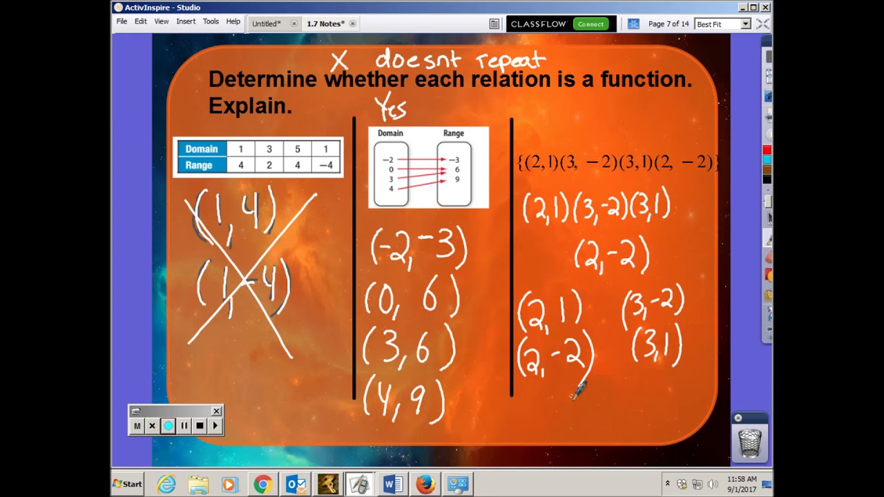 Algebra Lesson 1 7 What Is A Function YouTube Algebra Lesson 1 7 What Is A Function YouTube