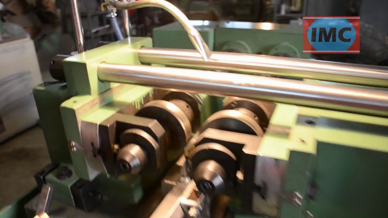 Knurling With Thread Rolling Machine on Copper - YouTube