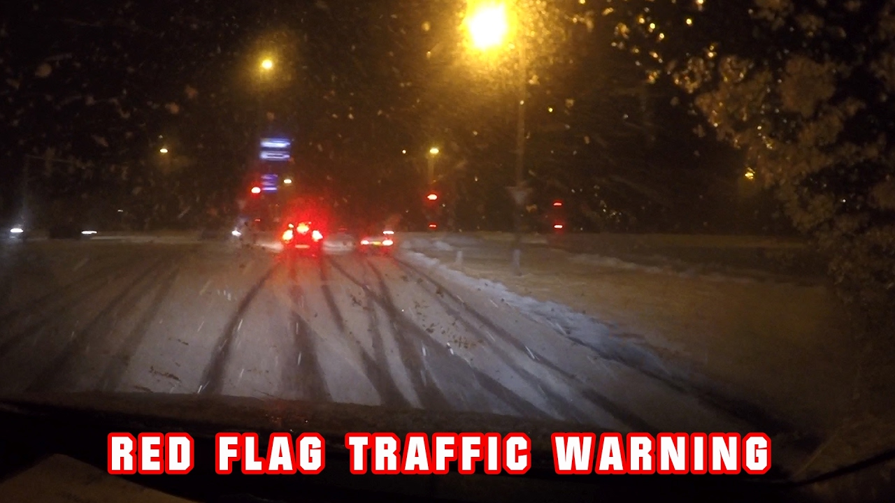 RED FLAG TRAFFIC WARNING The Netherlands HIGHWAY - YouTube