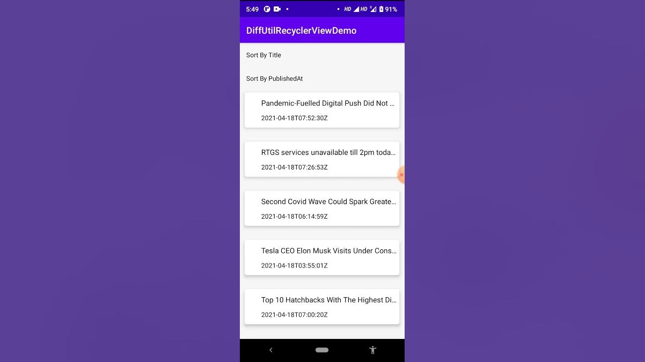 DiffUtil — Game Changer Of Recycler View Performance - YouTube