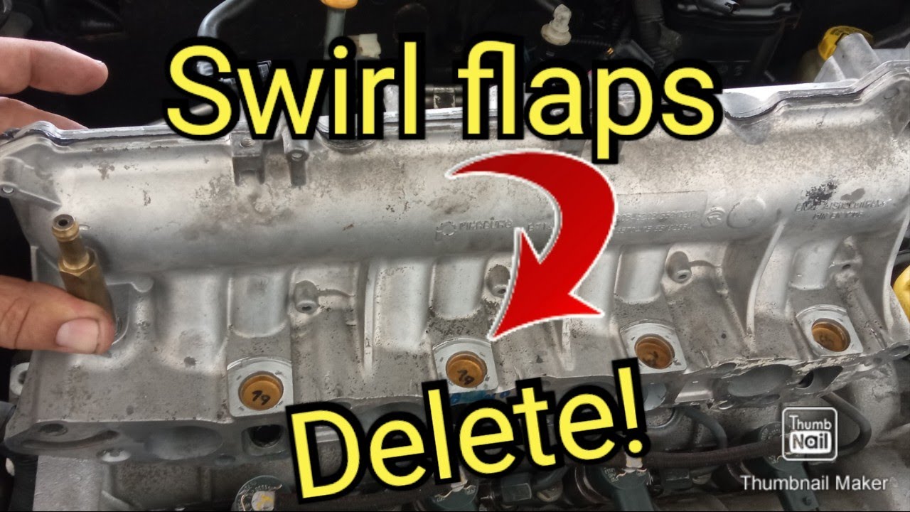 How to remove the intake manifold to remove swirl flaps. Alfa Romeo 1.9 ...