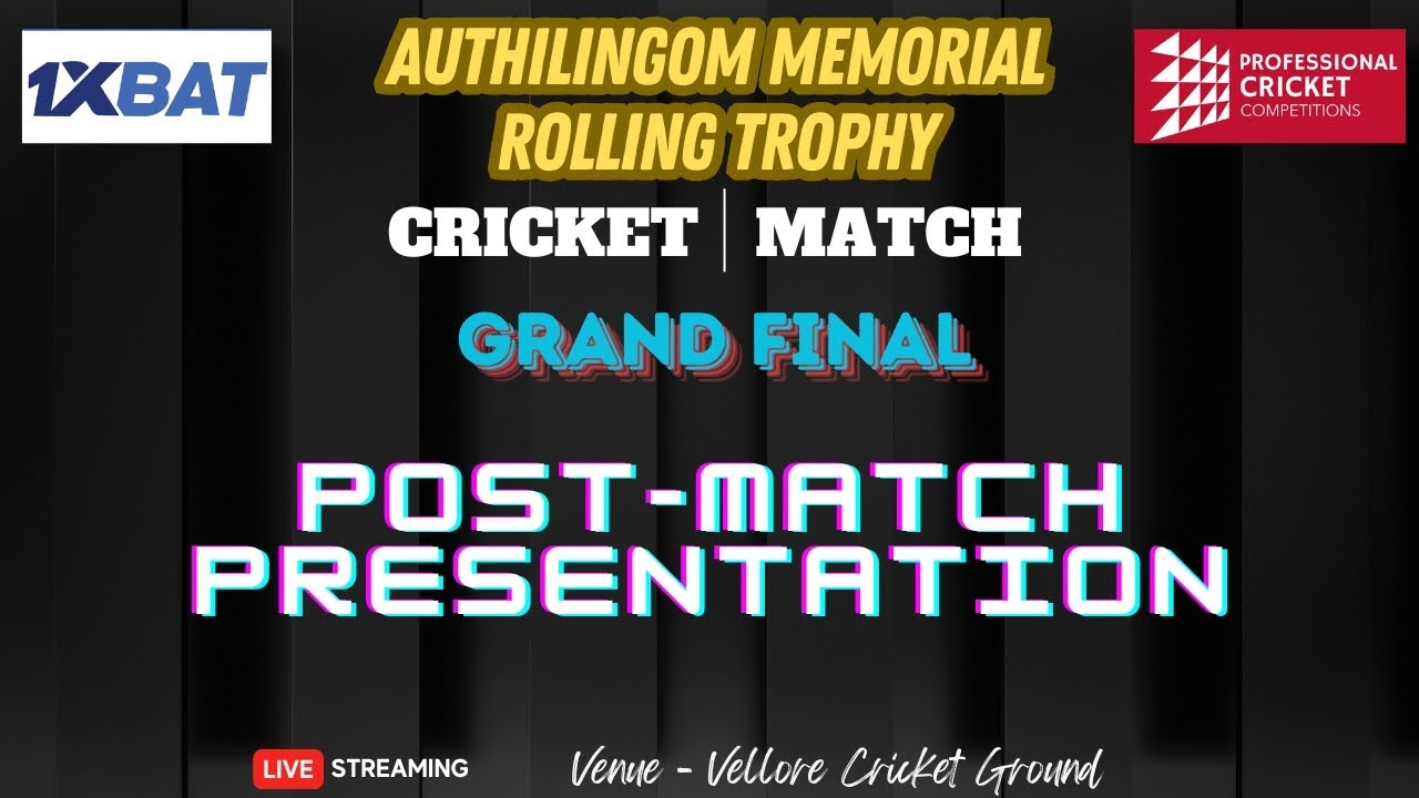 POST-MATCH PRESENTATION | AUTHILINGOM MEMORIAL ROLLING TROPHY 2025 ...
