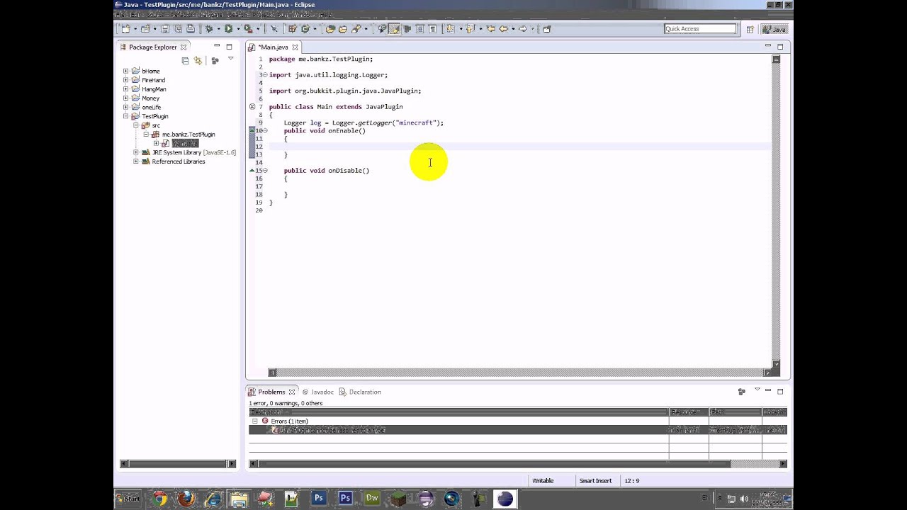 How To Javaplugin Onenable Ondisable Part 1 Youtube 4193