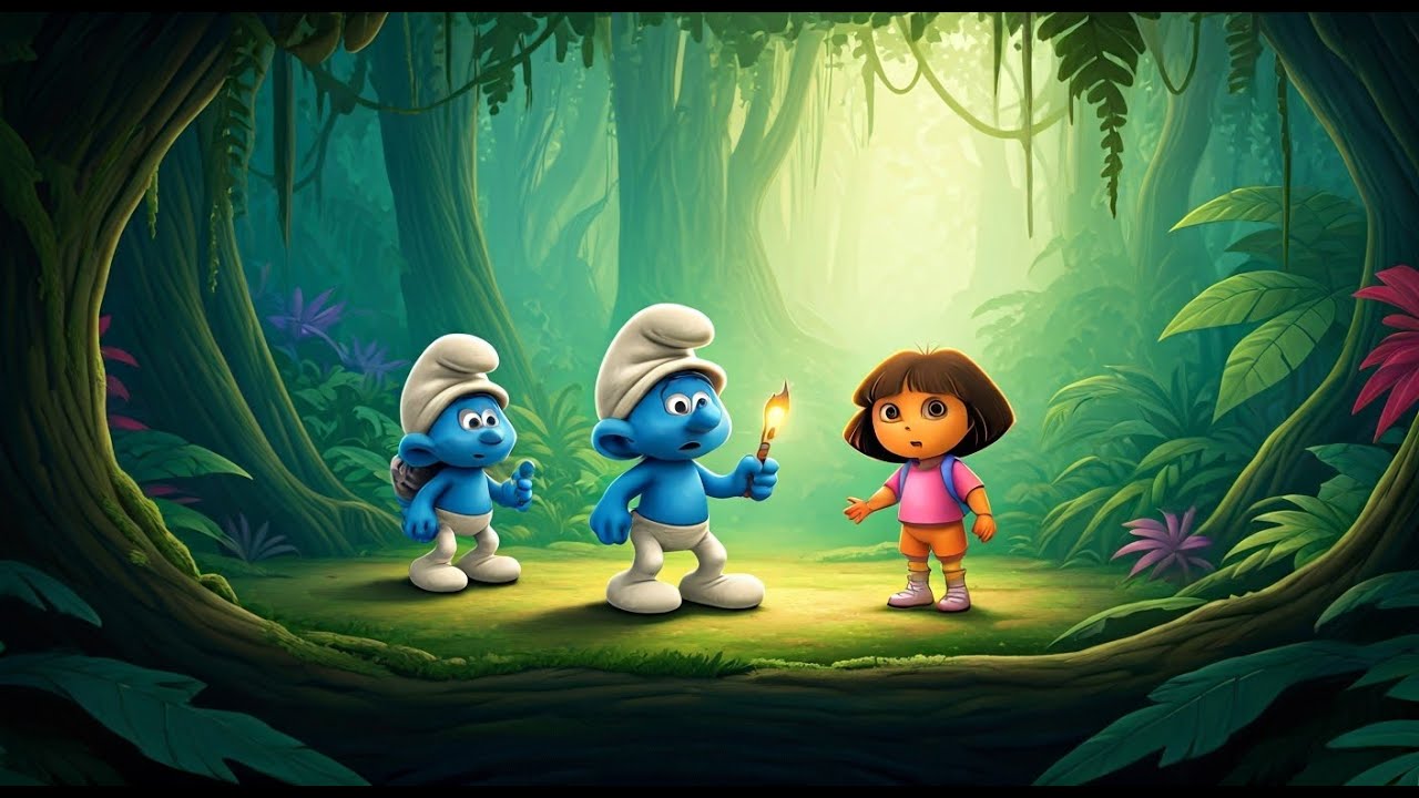 The Smurfs and Dora’s Magical Forest Adventure - YouTube