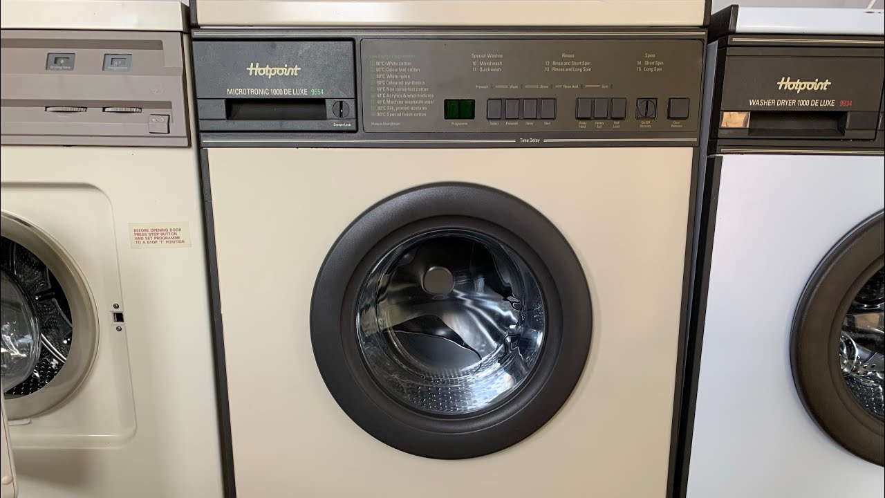 ANOTHER ONE!? Hotpoint microtronic 1000 DE LUXE 9554- maiden wash - YouTube