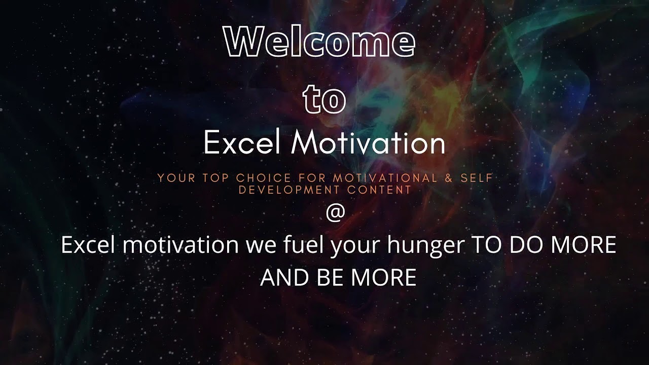 Excel Motivation - YouTube