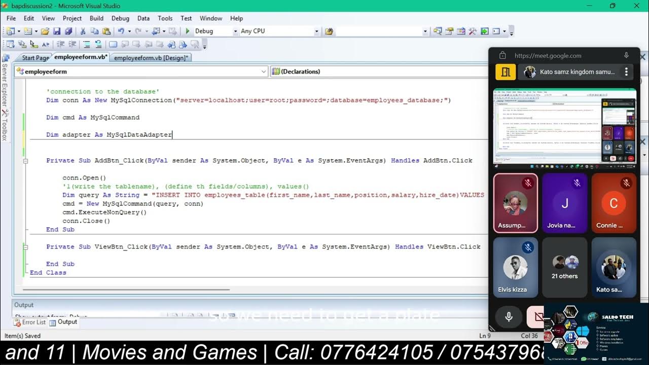 Display Data in DataGidView using Sub in VB.NET | Employee Management ...