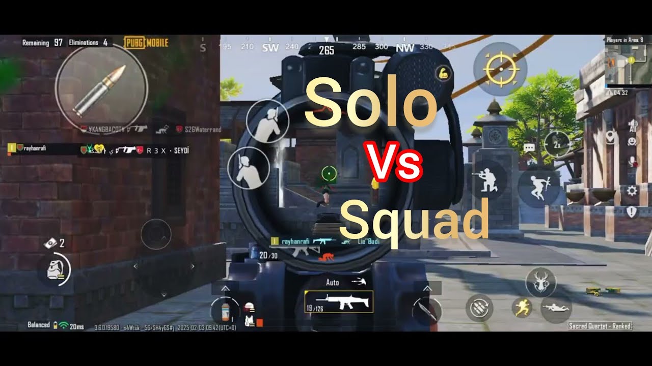 Solo vs Squad game Play | PUBG MOBILE - YouTube