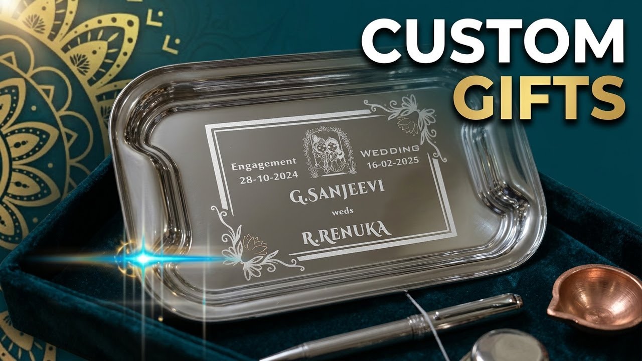 Wedding Invitation Plates | Laser Engraved Return gifts 🎁 - YouTube