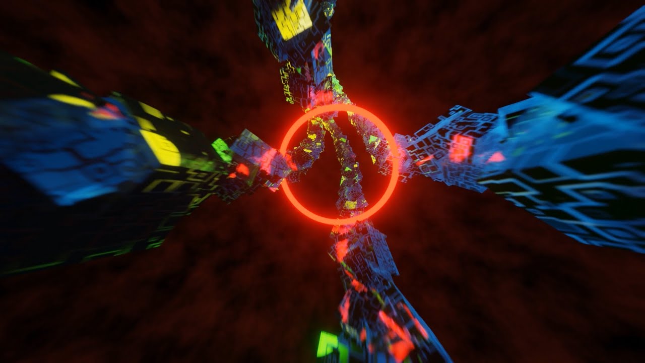 Space Roller Coaster | Dynamic Screen Saver | Abstract Motion Visual ...