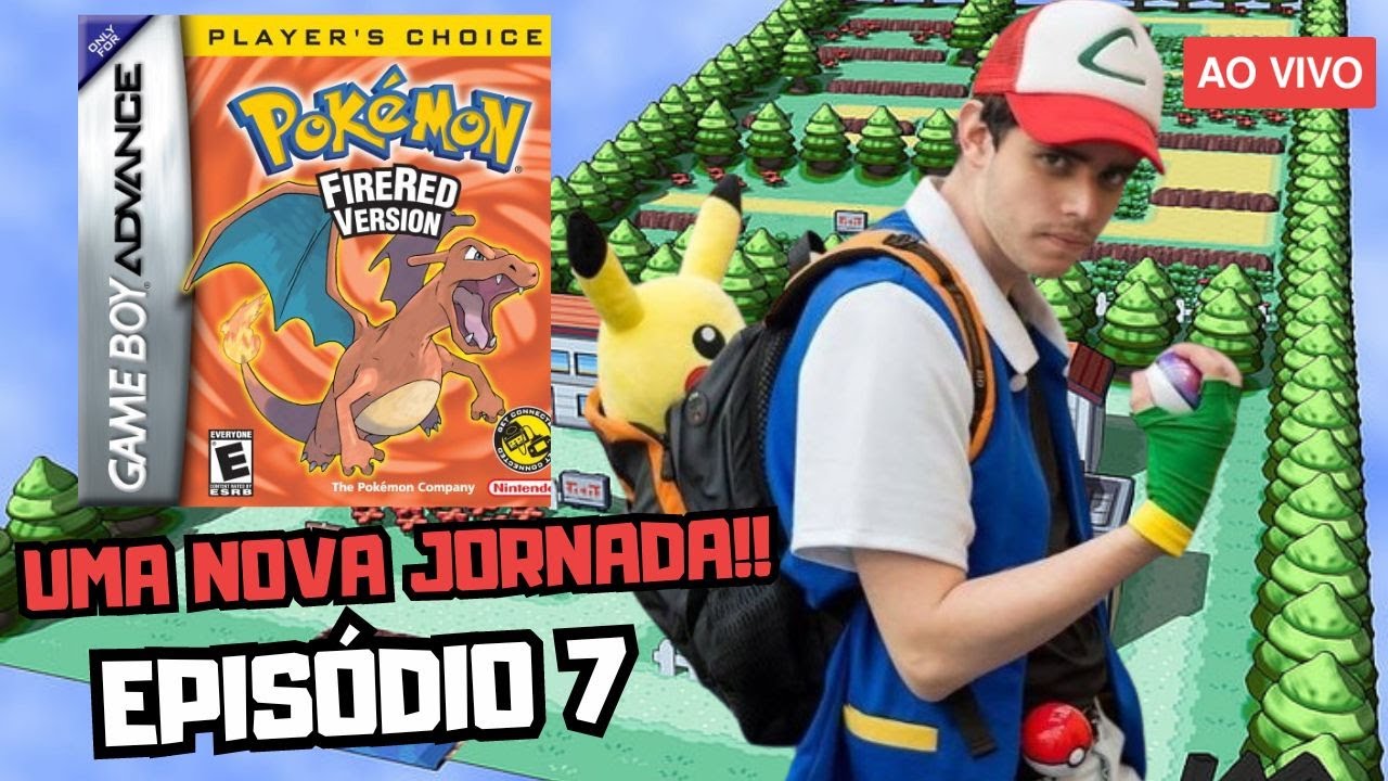 🔴LIVE POKEMON FIRE RED GBA UMA NOVA JORNADA!! EPISÓDIO 7 LOCADORA DE ...