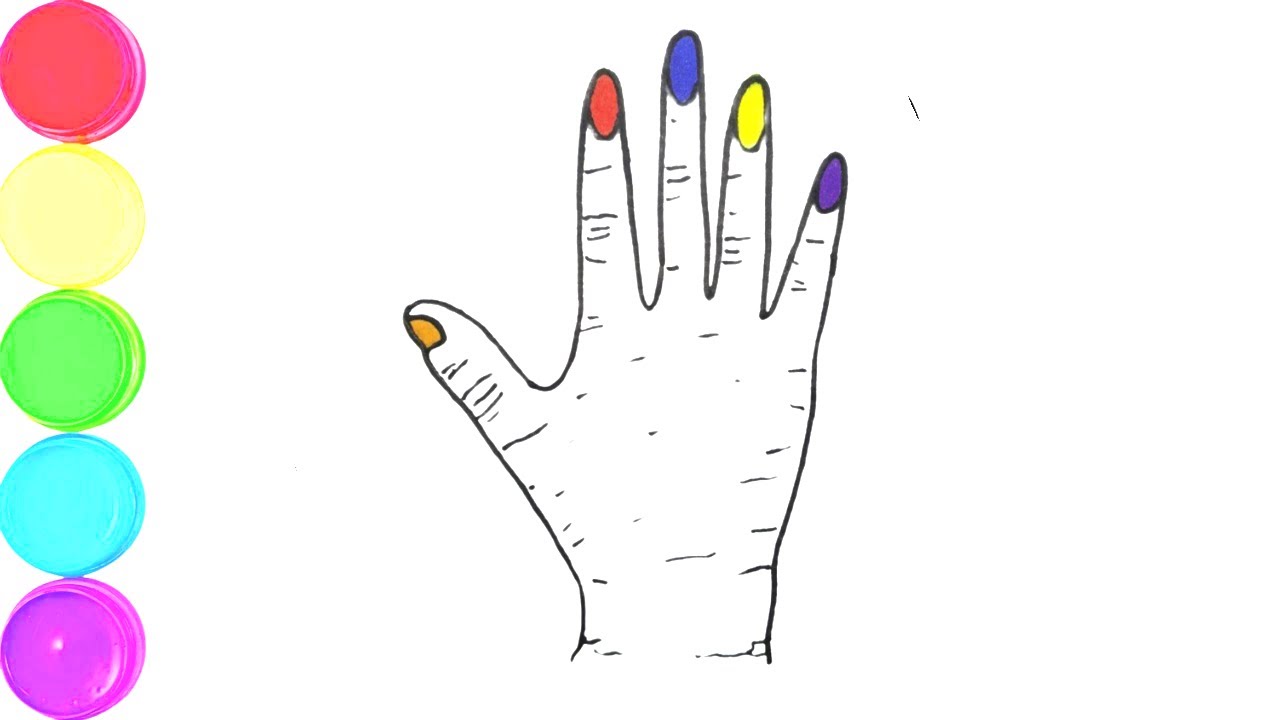 How To Draw Fingers🖐 Draw ladies fingers for Children - YouTube