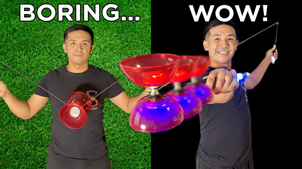 Learn 27 Diabolo Tricks with a Light Up (LED) Diabolo - YouTube
