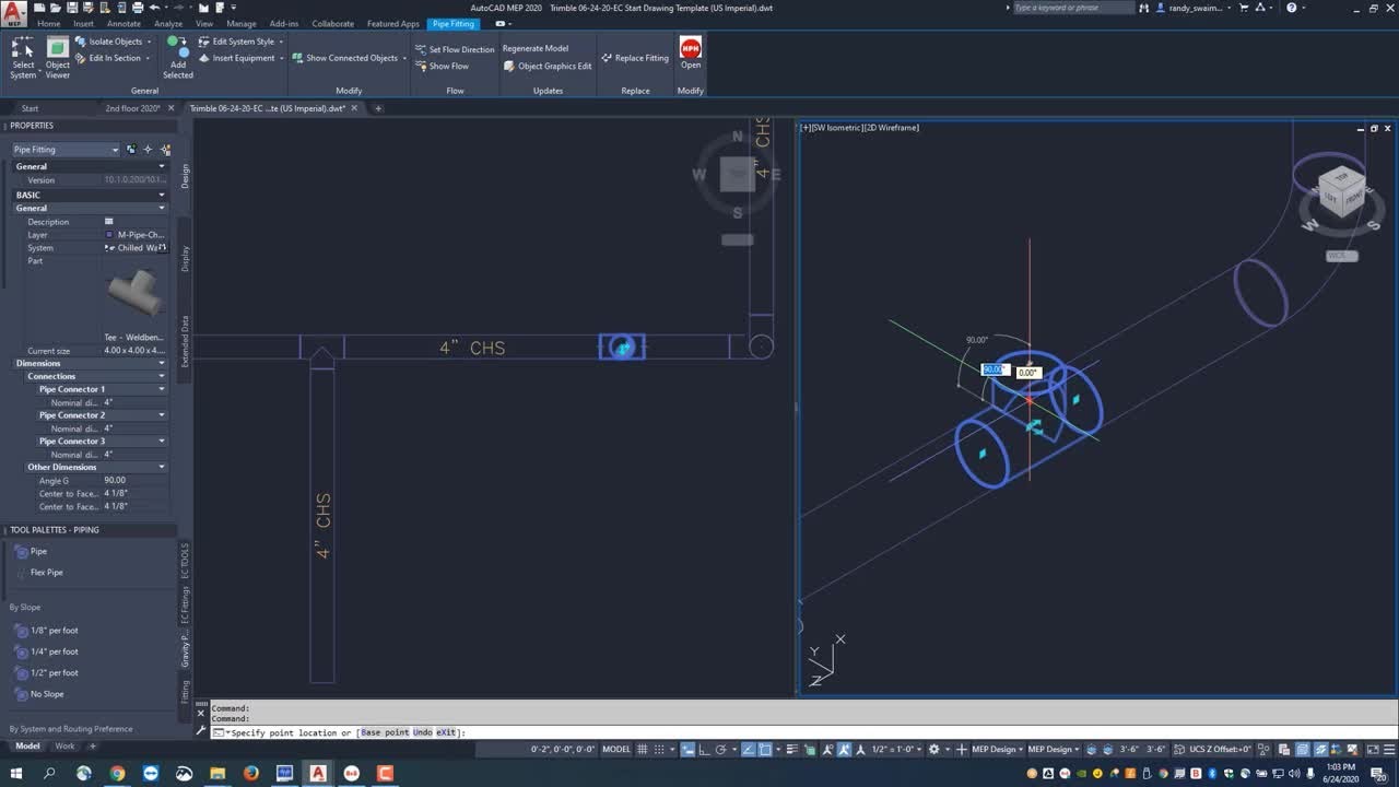 EC-CAD Pipe Training Exercise Part 13: Using Grips to Place and Edit ...