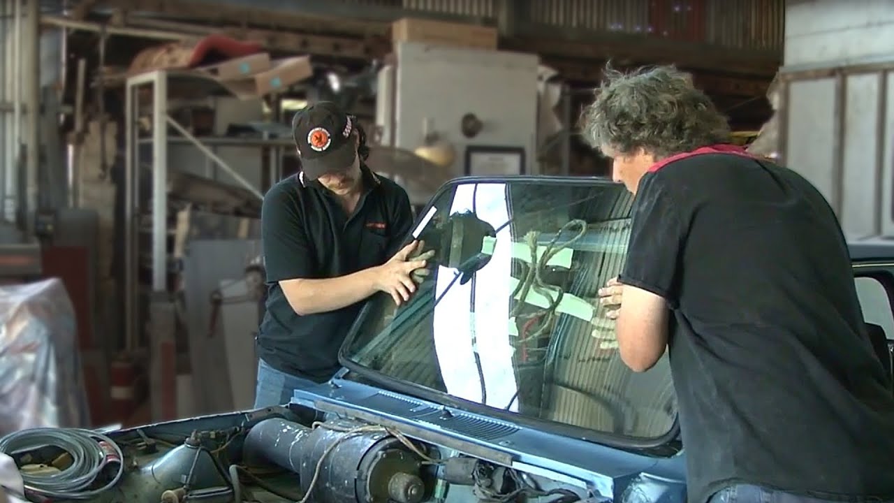 How to fit a windscreen - plastic locking insert type - YouTube