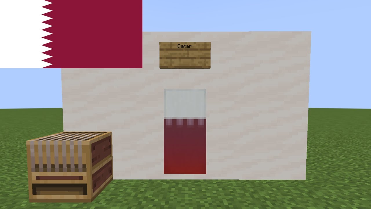 How to Make Qatar's Flag in Minecraft - YouTube
