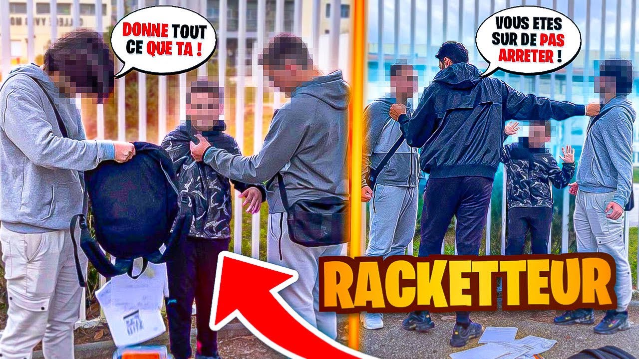 ILS RACKET UN PETIT DE 13 ANS A LA SORTIE DU COLLEGE - YouTube