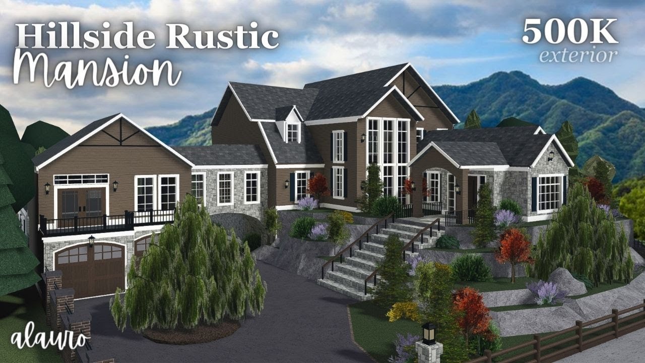 Hillside Rustic Mansion 500K Exterior Bloxburg Speed Build YouTube Hillside Rustic Mansion 500K Exterior Bloxburg Speed Build YouTube