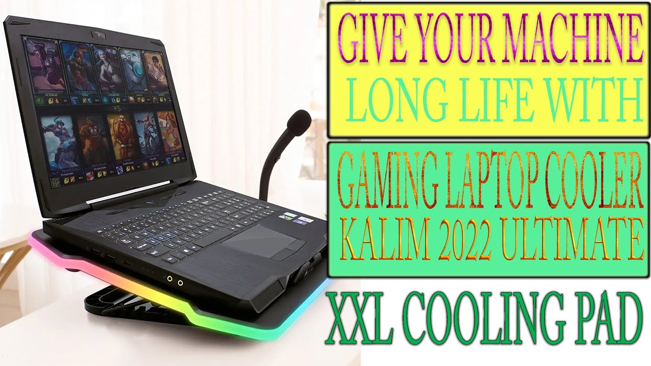 KLIM Ultimate + RGB Laptop Cooling Pad with LED Rim + New 2022 Version ...