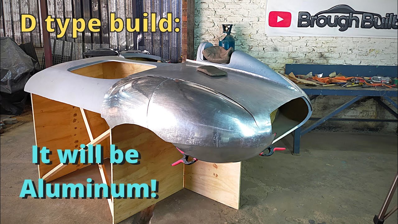 Jaguar d type Part 5: Making an Aluminum Car Body - YouTube