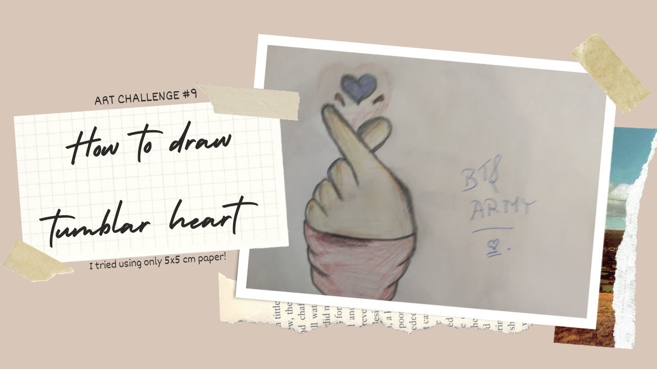 How To Draw A Korean Tumblr heart step by step |easy 💜 - YouTube