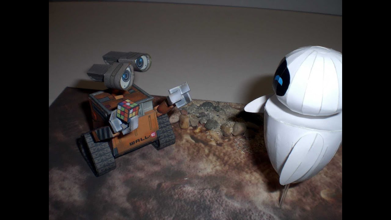 Wall.E und Eve als Kartonmodell - #papercraft - YouTube