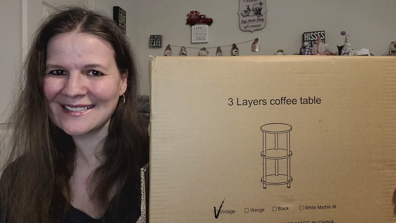 Three-tier Coffee Table/Side Table - Unboxing/Setup/Review...Available ...