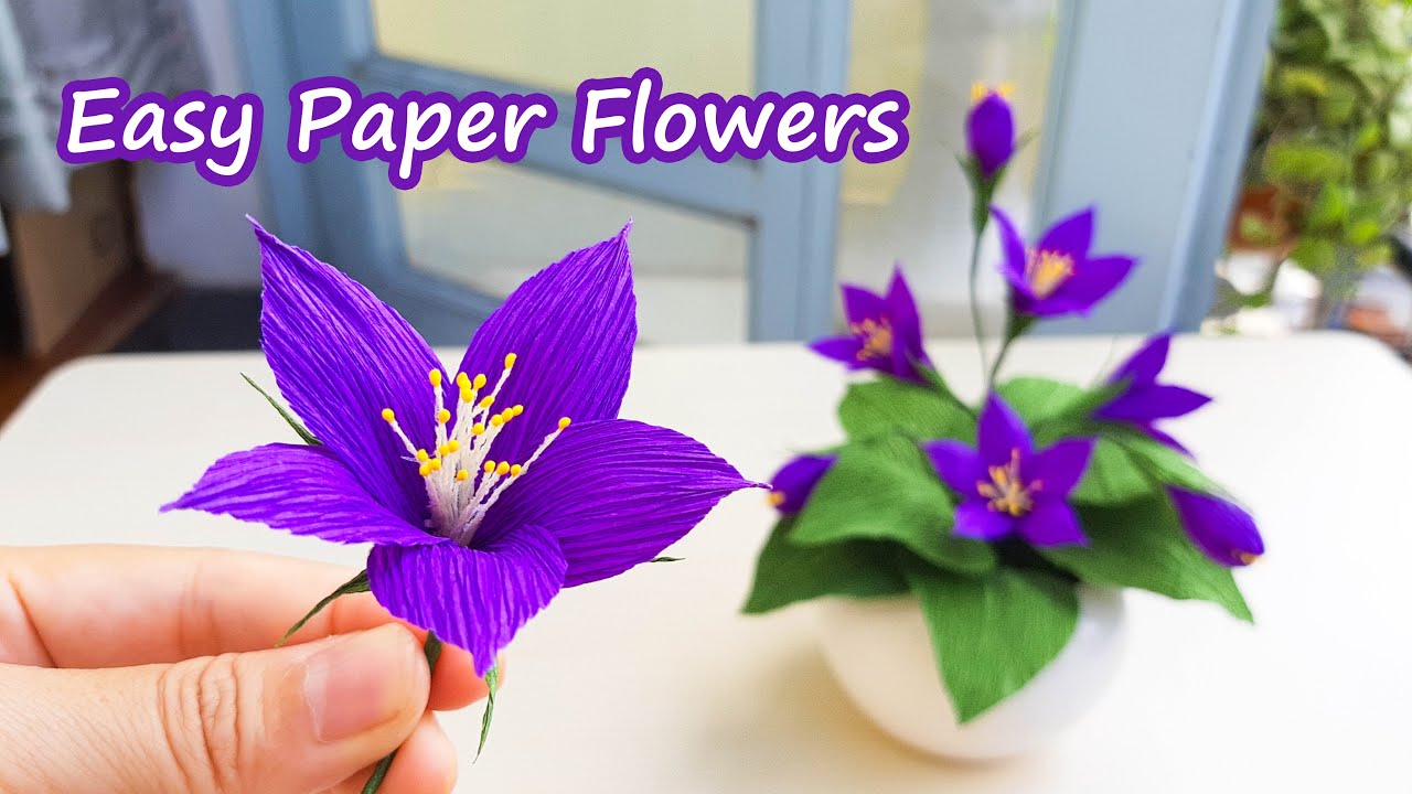Easy Paper Flowers Tutorial #3 / DIY Home Decor / Góc nhỏ Handmade ...