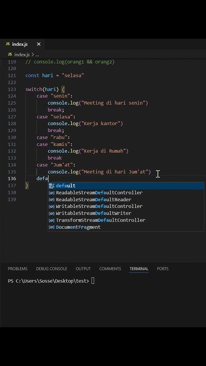 Javascript Dasar: Switch Statement (Part 3) #edukasi #coding #programming - YouTube