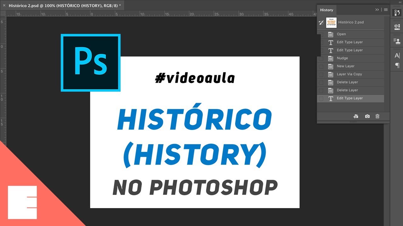 Histórico no Adobe Photoshop - YouTube