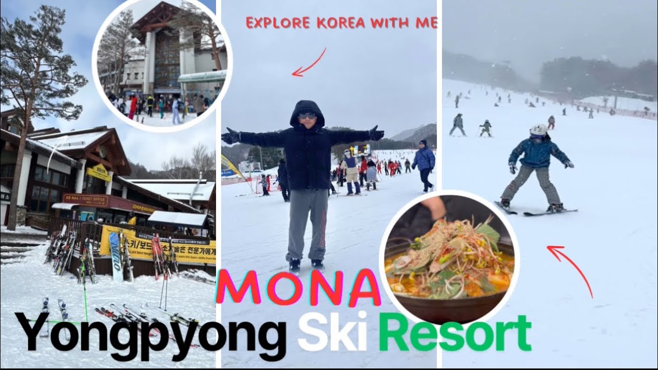My First Ski Experience Vlog | Mona yongpyong Ski Resort | 모나 용평 스키장 | - YouTube