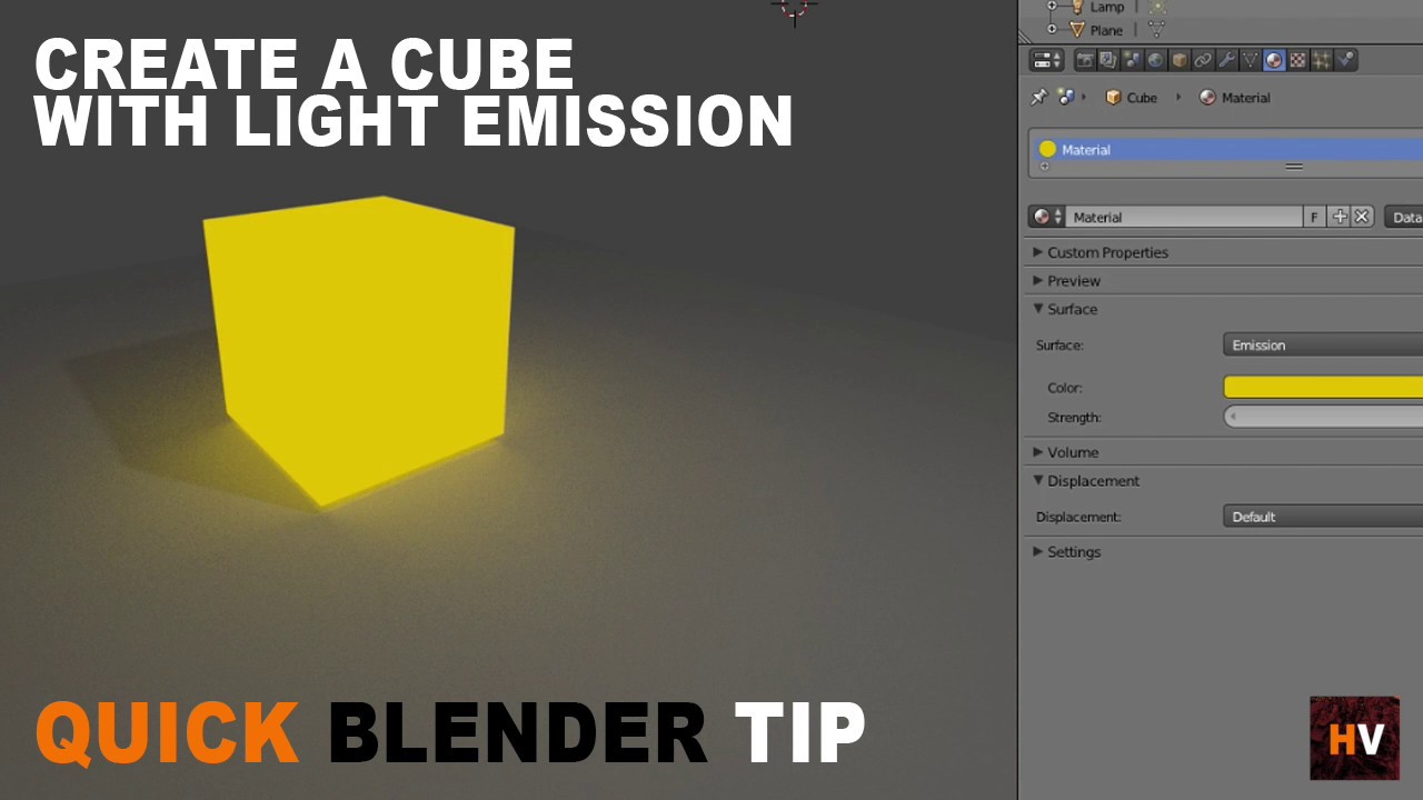 Create a Cube with Light Emission (in 45 Seconds!) with Blender - YouTube