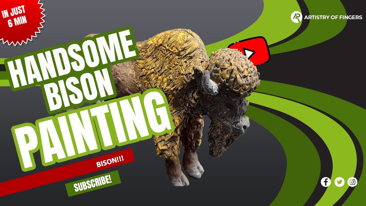 lets paint that handsome bison that i made !!! - YouTube