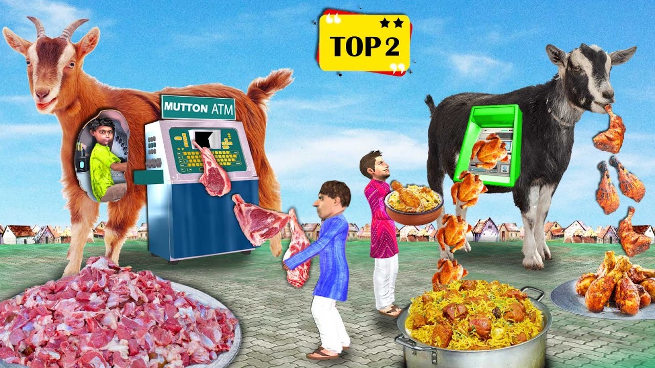Magical Goat Mutton Chicken ATM Chicken Biryani Mutton Fry Street Food ...